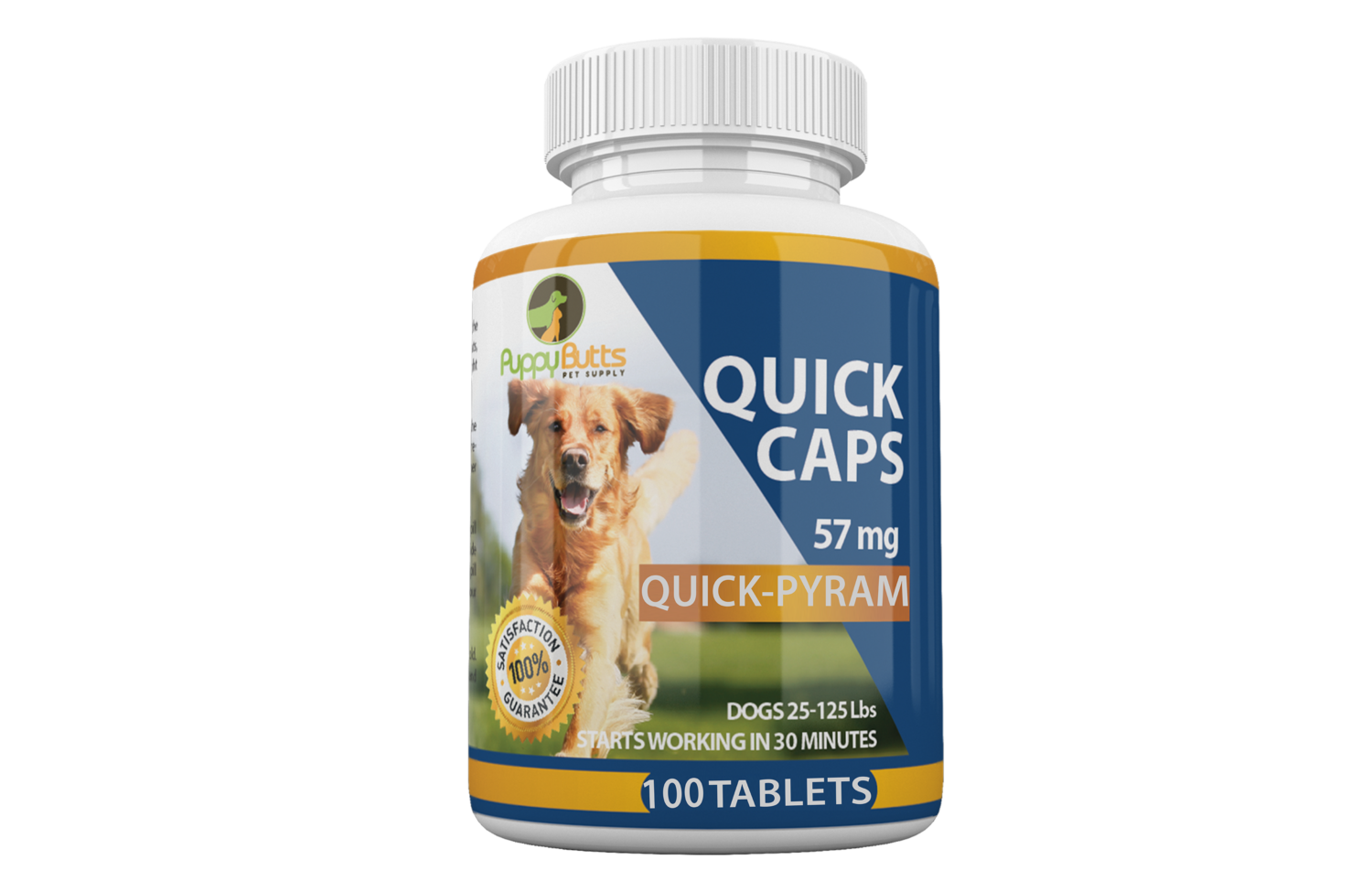 100 TABLETS QUICK CAPS Nitenpyram 57mg for Dogs 25-125 lbs – Puppy ...